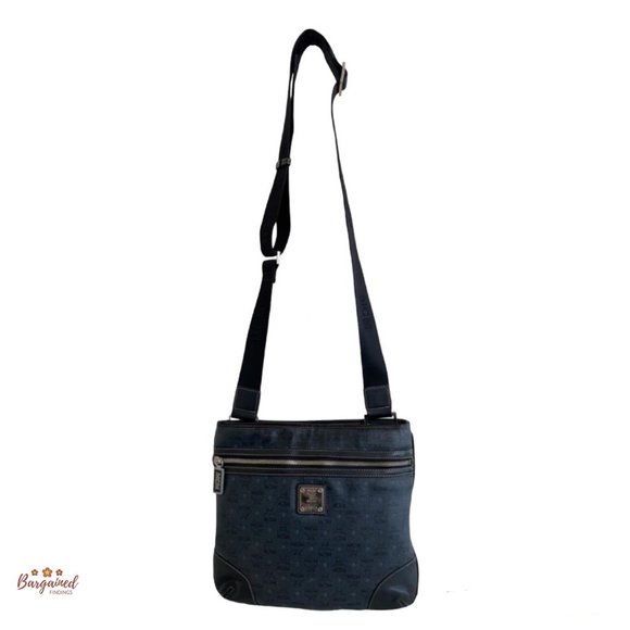 MCM | Bags | Authentic Mcm Grayblack Monogram Coated Canvas Messenger ...